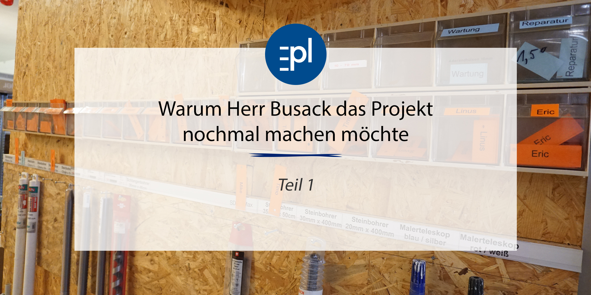 Warum Herr Busack das Projekt nochmal machen möchte - Teil 1. | Paulus ...